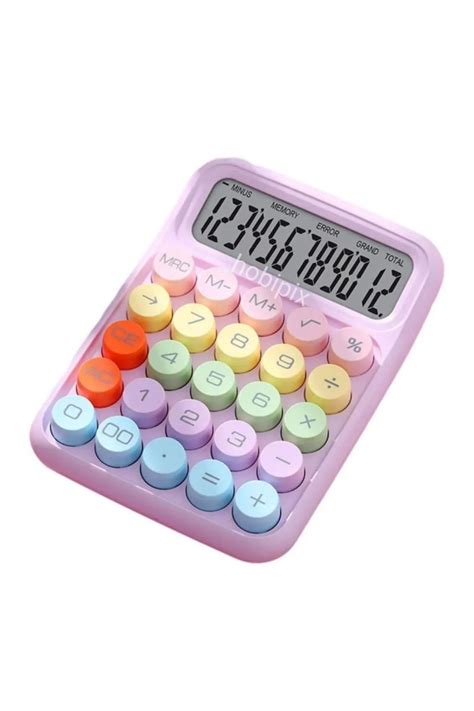 Hobİpİx 12 Haneli Lcd Ekran Renkli Yuvarlak Tuşlu Hesap Makinesi Fiyatı Yorumları
