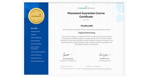 Pavithra M S On Linkedin Successfully Completed The Digital Marketing Training From Internshala…