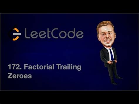 Leetcode 172 Factorial Trailing Zeroes Java YouTube
