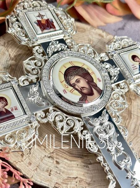 Umilenie Su ⚜Крест напрестольный латунный в серебрении H 355 мм 52 700 00 ₽ Материал