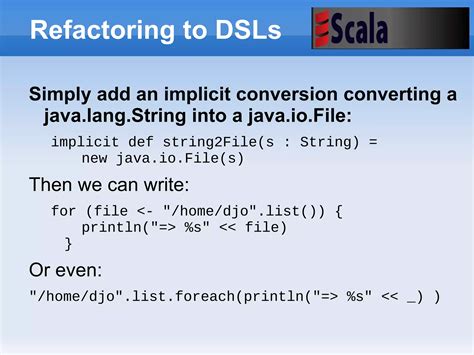 refactoring to scala dsls and liftoff 2009 recap ppt