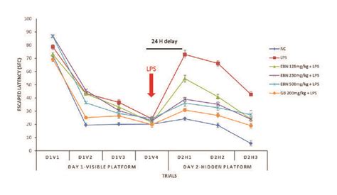 A Morris Water Maze Escape Latency Test Ebn Edible Birds Nest Gb Download Scientific