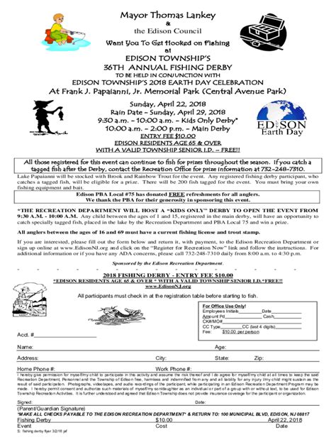 Fillable Online Mayor Tom Lankey And The Edison Team Fax Email Print Pdffiller