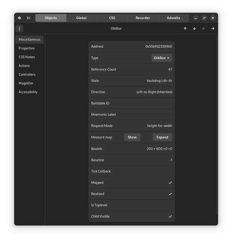 Using The Gtk Inspector To Track Down Cause Of Unwanted Extra Width