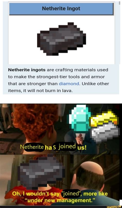 Netherite Ingots Are Crafting Materials Used To Make The Strongest Tier