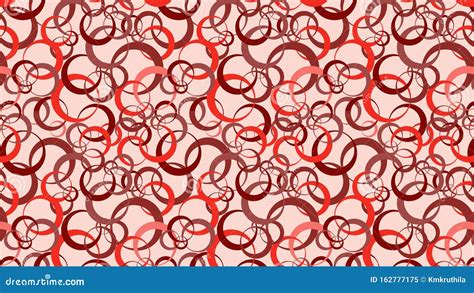 Red Overlapping Circles Pattern Vector Stock Vector Illustration Of Background Circular