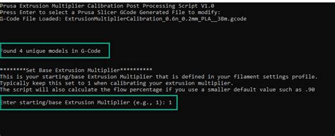Github Myevo8uprusa Slicer Extrusion Multiplier Calibration Script