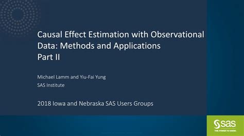 Ppt Causal Effect Estimation With Observational Data Methods And