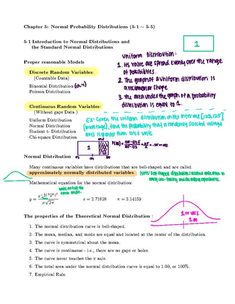 Chapter 5 Analysis Of Normal Probability Distributions And Models