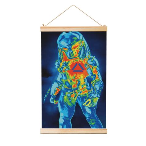 Alien Vs Predator Poster Aesthetic Canvas Wooden Shaft Wall Art Hanging