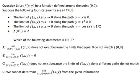 Solved Question Let F X Y Be A Function Defined Around Chegg