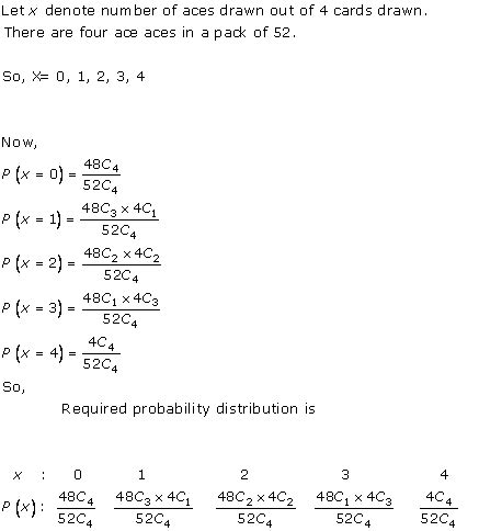 RD SHARMA SOLUTION CHAPTER Mean And Variance Of A Random Variable I CLASS TH MATHEMATICS