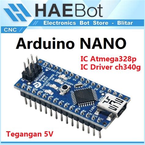 Haebot Arduino Nano Ch340g Ch340 Atmega328p Microcontroller Board Atmega328 Micro Control Avr