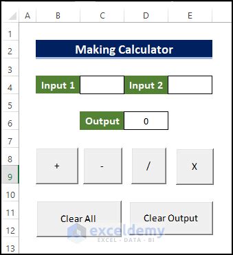 How To Make A Calculator In Excel With Easy Steps ExcelDemy