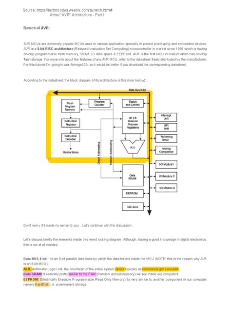 Avr Microcontroller Architecture Technicodes Pdf Microcontroller Flash Memory