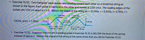 Exercise Two Triangular Wave Pulses Are Traveling Toward Each Other On Stretched String As