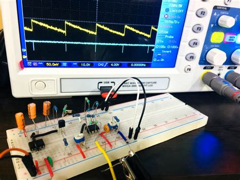 Sawtooth Waveform Generator Circuit Using Op Amp