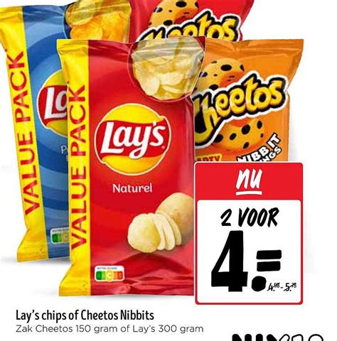 Lays Chips Of Cheetos Nibbits Aanbieding Bij Jumbo Folderfeestnl