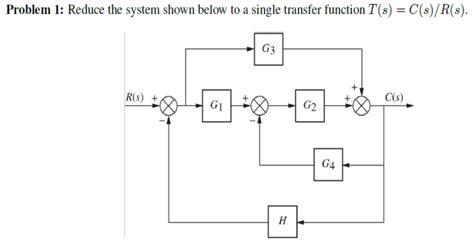 Solved Problem 1 Reduce The System Shown Below To A Single Chegg Com