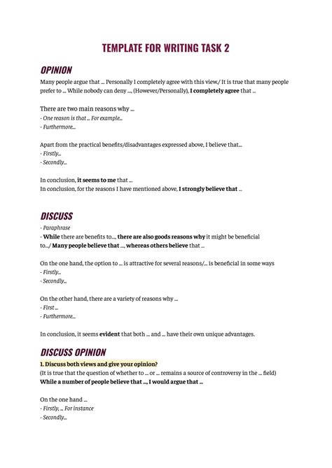 Solution Template Ielts Writing Task 2 Studypool