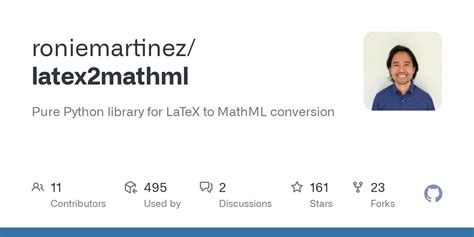 Github Roniemartinezlatex2mathml Pure Python Library For Latex To Github Roniemartinezlatex2mathml Pure Python Library For Latex To