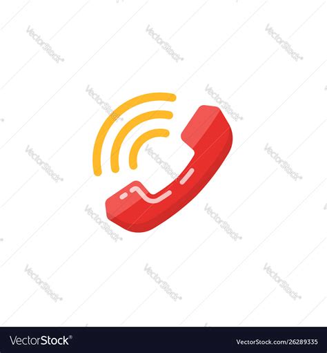 Phone Incoming Call Icon Ringing Design Royalty Free Vector