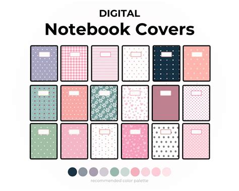 Cute Digital Notebook Covers Goodnotes Notability Etc Kawaii Pastel Etsy