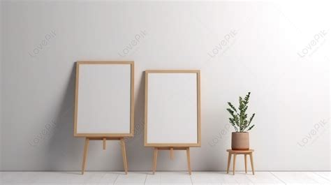 흰색 바닥 배경에 나무 포스터 프레임의 놀라운 3d 렌더링 놀라 배경 포스터 프레임 배경 흰색 바닥 배경 이미지 Hd