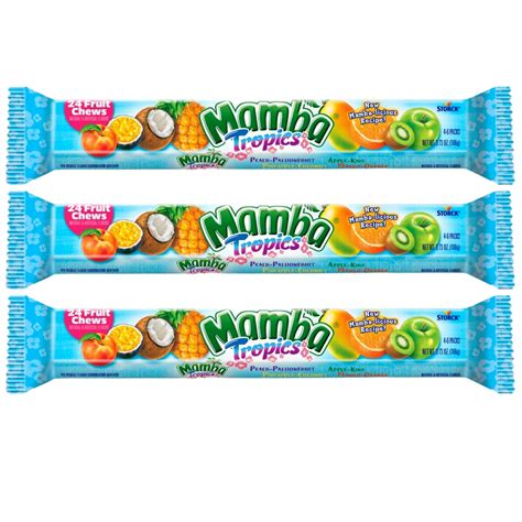 Mamba Tropics Fruit Chews Mixed Flavors Assortment Individually