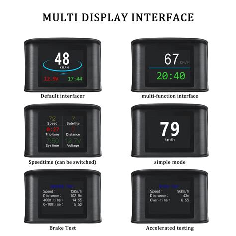 Hud 자동차 차량용 헤드업 디스플레이 디지털 Gps 속도계 주행 거리계 게이지 단일 거리 전자 액세서리 티몬