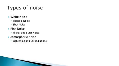 instrumentation and measurement noise and its types pptx
