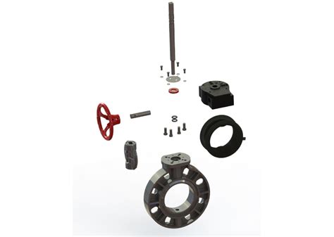 Frpp 버터 플라이 밸브 기어 작동 중국 천진 다 유 플라스틱 제품