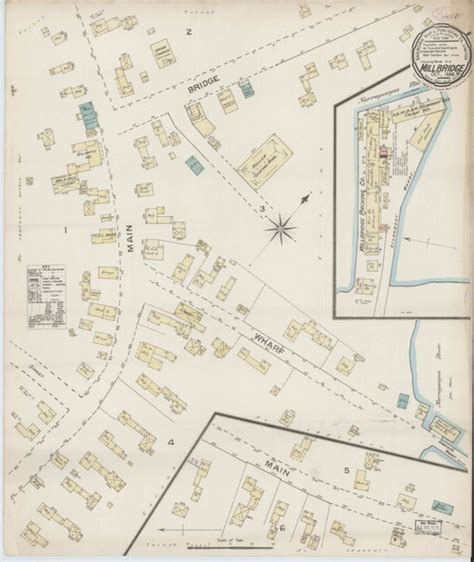 Millbridge Maine 1886 Old Map Maine Fire Insurance Index Old Maps