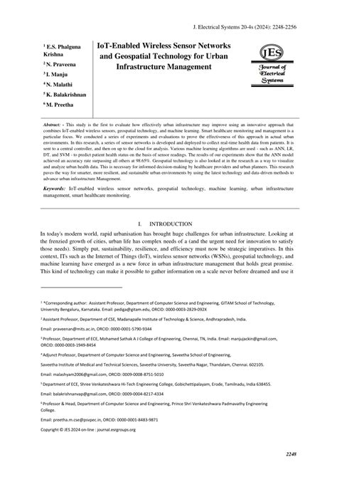 Pdf Iot Enabled Wireless Sensor Networks And Geospatial Technology