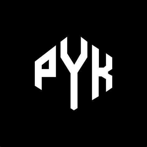 Design De Logotipo De Carta Pyk Com Forma De Polígono Pyk Polígono E