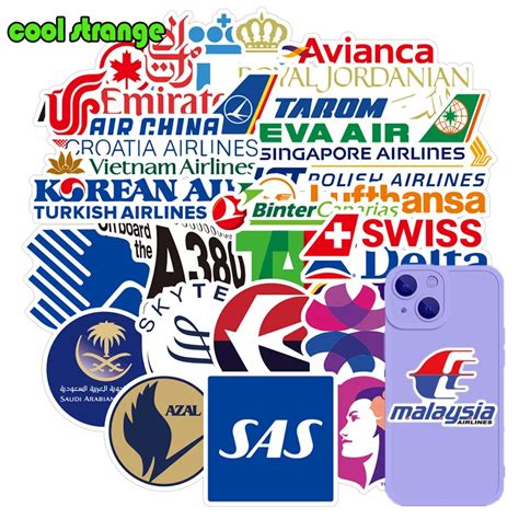 103050 Pcsset 새로운 스타일 항공 로고 고품질 스티커 항공 여행 여행 가방 노트북 Diy 방수 장난감 Aliexpress