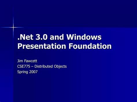Ppt Net 30 And Windows Presentation Foundation Powerpoint