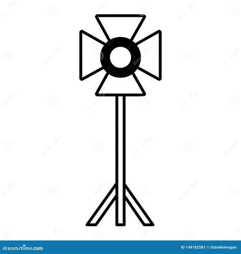 Standing Strobe Tripod Electrical Stock Illustration Illustration Of Stand Photographic
