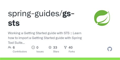 Github Spring Guidesgs Sts Working A Getting Started Guide With Sts Learn How To Import A