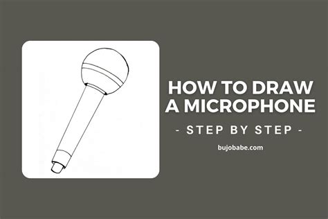 How To Draw A Microphone Easy Drawing Guide Bujo Babe