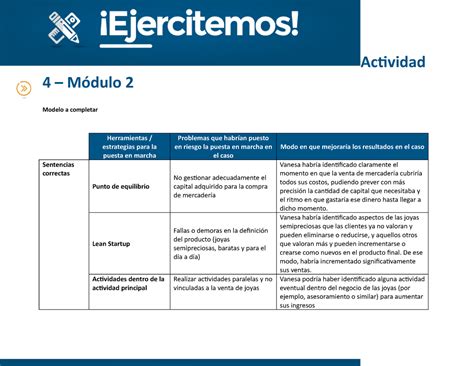 API 2 Desarrollo EMP Actividad 4 Módulo 2 Modelo a completar Herramientas estrategias para