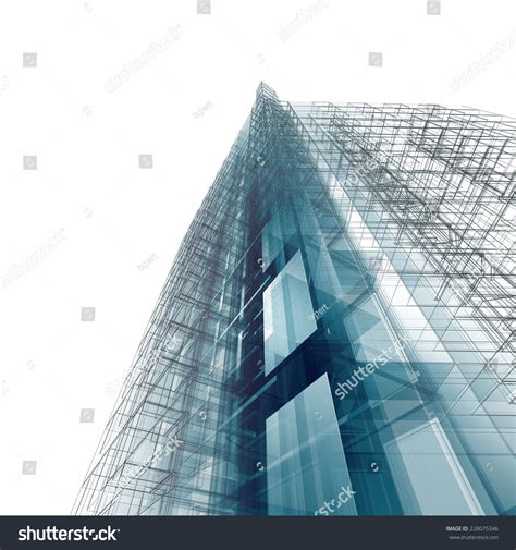 Abstract Building Architecture Design Model My Stock Illustration Shutterstock
