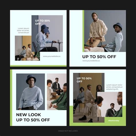 Premium Vector Social Media Instagram Post Template Fashion Theme