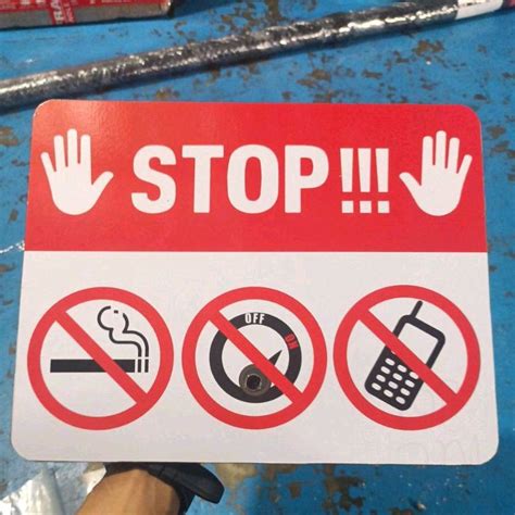 Jual Rambu Rambu Warning Stop Akrilik 25x30cm Shopee Indonesia
