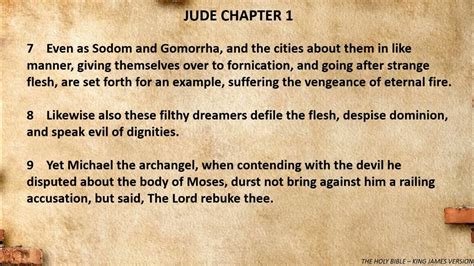 The General Epistle Of Jude Jude Chapter 1 Kjv Version The Holy