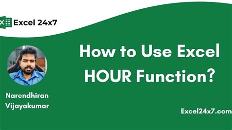 How To Use Excel Hour Function Devdojo