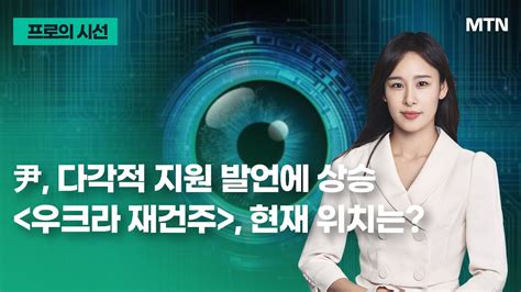 프로의 시선 尹 다각적 지원 발언에 상승 우크라 재건주 현재 위치는 머니투데이방송 증시 증권 Youtube
