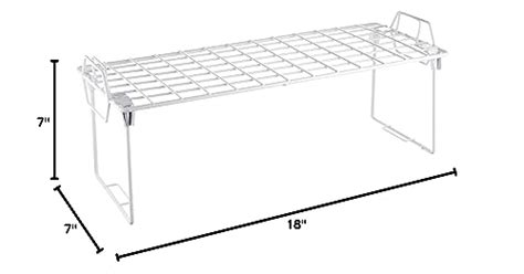 Whitmor Wire Grid Stacking Shelf Medium D X W X H White Pricepulse