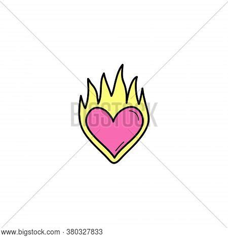 Easy Heart Drawings On Fire