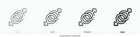 Sex Symbol Icon Thin Light Regular Stock Vector Royalty Free